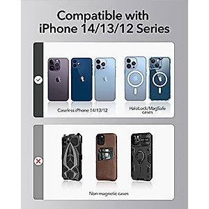 ESR HaloLock Shift Wireless Charger, Compatible with MagSafe Charger Stand, 2 Charging Modes, Detachable Fast Charging Pad, for Caseless iPhone 14/13/12 Series Phones and Magnetic Cases, White