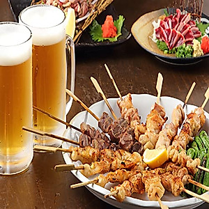6” inch 100pcs Bamboo Wood Paddle Picks Skewers Toothpicks for Cocktail，Appetizers，Fruit，Sandwich， Snacks, Package of 100 Wooden Paddle Pick Skewer,Party Forks