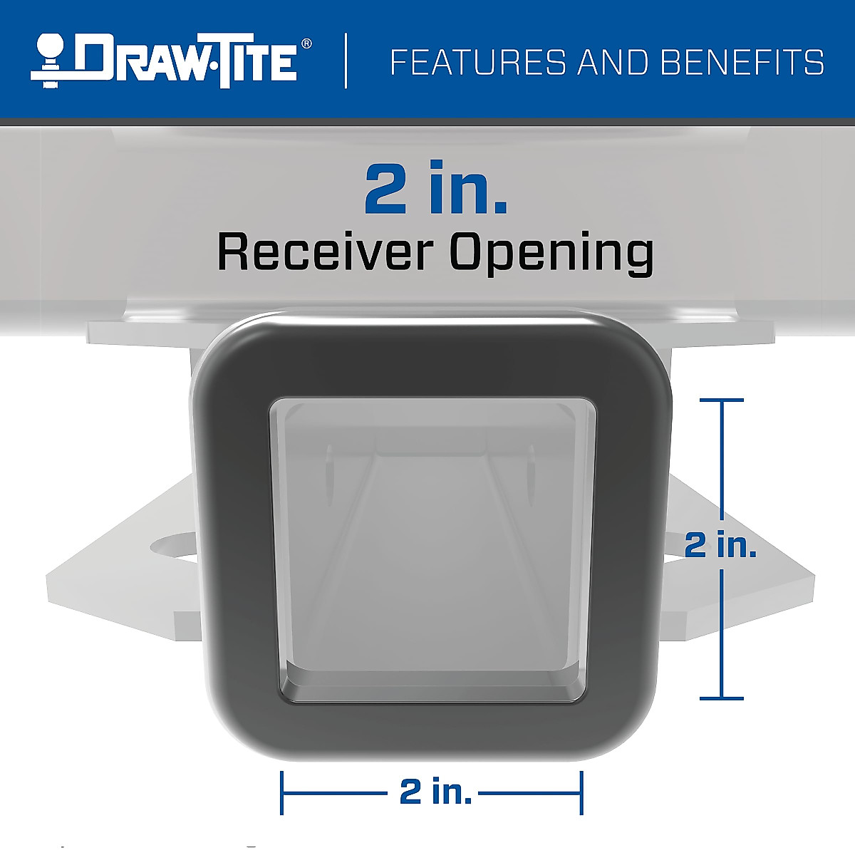 Reese Front Mount Receiver, 2 in. Compatible with Select Ford Excursion, F-250 Super Duty, F-350 Super Duty, F-450 Super Duty, F-550 Super Duty