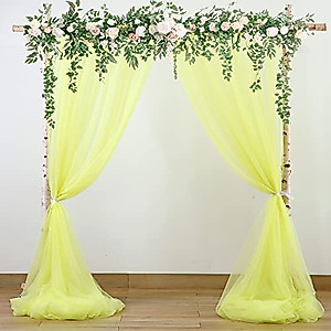 Yellow Tulle Backdrop Curtains for Parties 10ft X 8ft Sheer Backdrop Curtains for Sunflower Honeybee Baby Shower Birthday Party Photoshoot Background Decorations