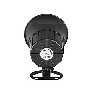Tokatuker Wired Alarm Siren Horn 15W DC 6 to 12V Security Siren with Bracket for Home Security Alarm System