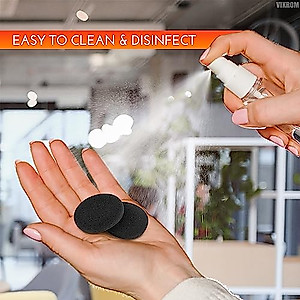 Electronic 60mm A3 Pairs 60 mm Headphone Covers Disposable - Earphone Pads Replacement Ear Cushions - Earbuds Replacement Ear Pads - Headphone Cushion Replacement - Memory Headphone Foam Ear Covers