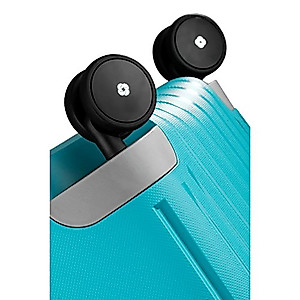 Samsonite S'Cure Hardside Luggage with Spinner Wheels, Aqua Blue, Checked-Large 28-Inch