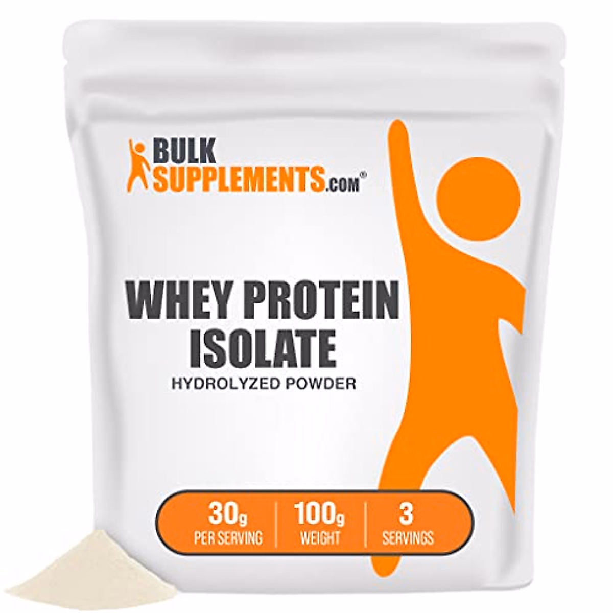 BulkSupplements.com Hydrolyzed Whey Protein Isolate - Whey Isolate - Whey Protein Powder Unflavored - Plain Protein Powder - Whey Powder - Isolate Protein Powder (100 Grams - 3.5 oz)