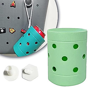 Ceyunsal Drink Cans Holder Charm Accessories Compatible with Bogg Bags Keep Water Bottles and Sunscreens Handy with Your Tote Bag Black (Green)