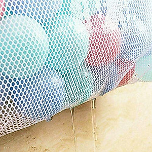 QAQE Mesh Bath Toy Organizer, Bath Toy Storage Bag with Suction Hooks,Hanging Holder,Mesh Caddy for K Shower Toy Net Bathtub