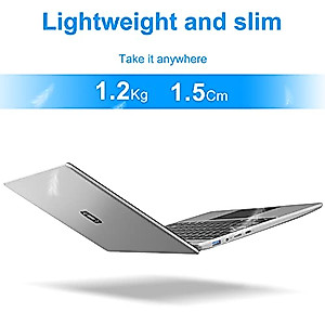 jumper Laptop with 12GB LPDDR4 256GB SSD, Intel Quad Core Celeron CPU, Laptops Computer, 14” 1080P FHD Screen, Lap Tops with Dual Speakers, HD Webcam, 256GB TF Card Expansion.