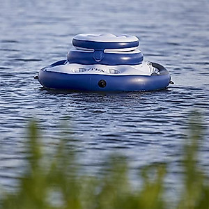 Intex Mega Chill Swimming Pool Inflatable Floating 24 Can Beverage Cooler Holder for Swimming, Boating, Tubing, BBQ's and More, Blue