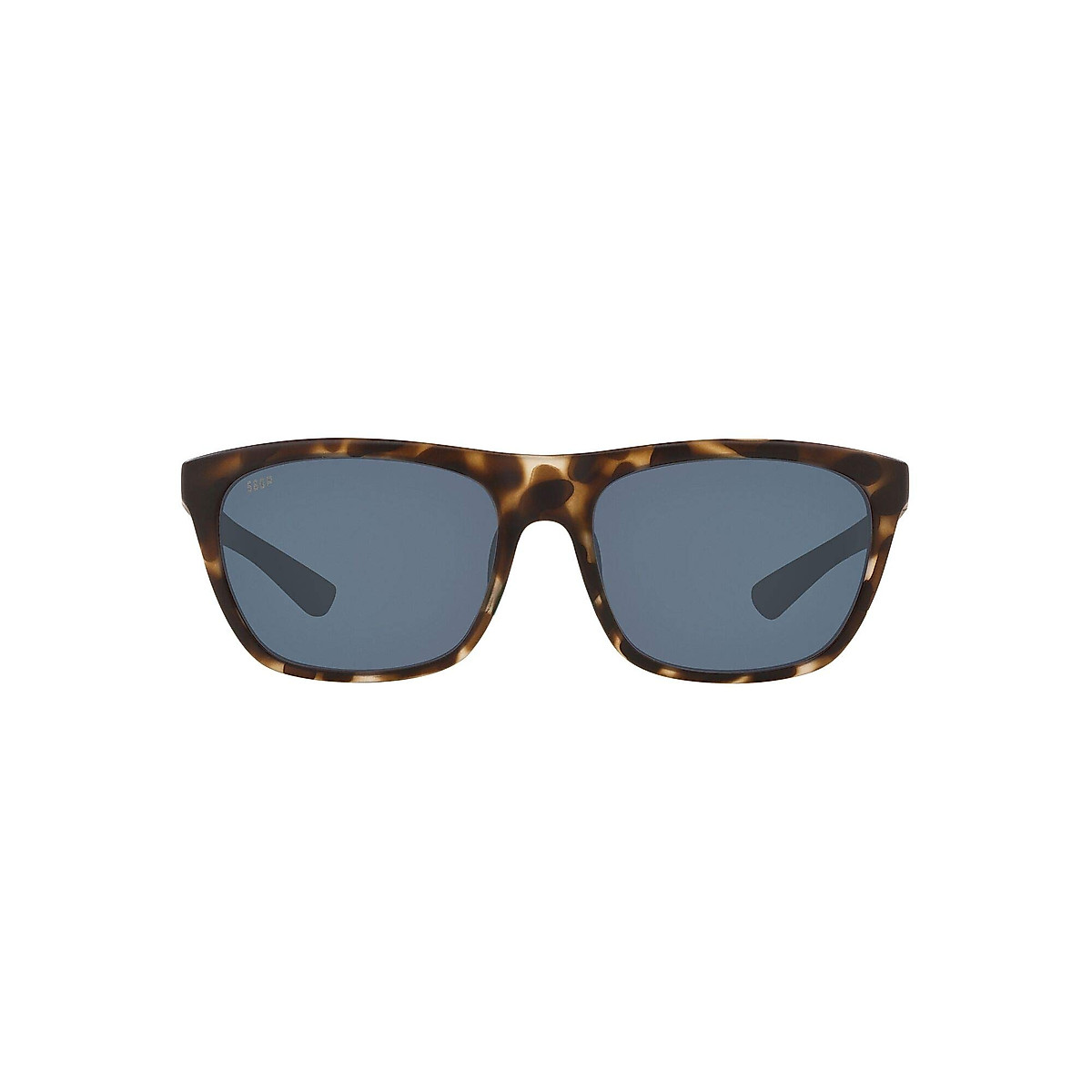 Costa Del Mar Womens Cheeca Square Sunglasses, Matte Shadow Tortoise/Grey Polarized-580P, 57 mm