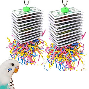 Bonka Bird Toys 1472 Small Poker Shred Bird Toy Parrot cage Craft Cockatiel Parakeet Forage Shred Budgie Accessories Assorted chew Supplies