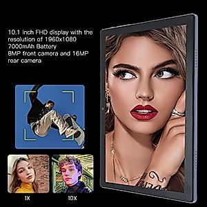 Tablet 10.1 inch Android 12 Tablet, 8GB RAM and 256GB ROM, Octa Core CPU, 5G WiFi, Support 4G Communication Network, Dual 16MP and 8MP Camera, Blue