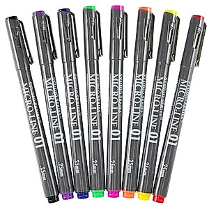 Bible Micro-Line Color Pens (8-piece Set)