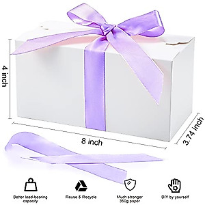 SOSFKIM Tumbler Gift Treat Boxes 24 Pack - 8x4x4in Paper Boxes for Gifts Boxes with Lids, Mug Boxes for Wedding, Bridesmaid Proposal, Party Shower, Christmas