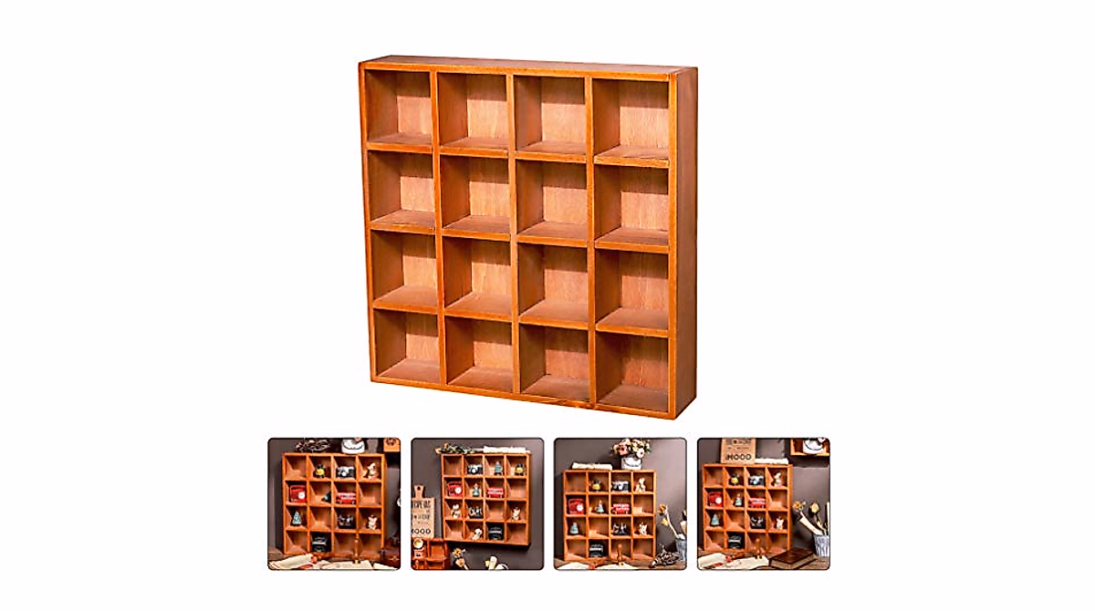 Rustic Wood Shadow Box Shelf - Freestanding Display & Wall Art