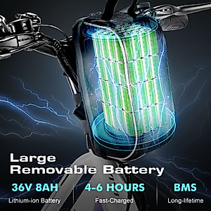 Vivi Electric Bike 500W, 26" Ebike for Adults Electric Bicycle Step Through with Removable 36V 288Wh Lithium Battery, 20MPH Commuter Ebike, Up to 50 Miles, Cruise Control, Professional 7 Speed