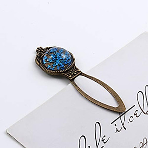 Healifty Metal Bookmark Flower Bookmarks Metal Bookmarker Dried Flower Book Mark Retro Vintage Book Page Marker for Kids Children School Supply 4pcs