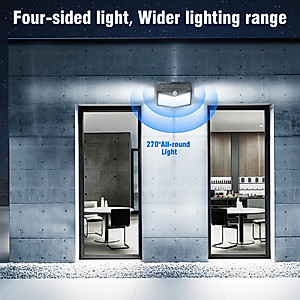 Solar Lights Outdoor 212 LED Bright Beads Solar Wall Lights with 3 Lighting Modes and Motion Sensor Waterproof LED Solar Outdoor Lights Solar Powered with 270°Wide Angle for Patio Yard Fence Garage