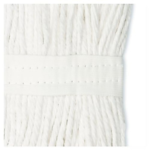 Boardwalk Cut-End Wet Mop Head, Cotton, #16, White, 12/Carton