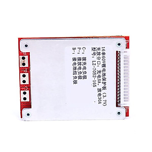 DollaTek 16S 60V 30A BMS Lithium Battery Charger Protection Board with Power Battery Balance/Improving PWB Protection Board