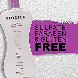 Biosilk Color Therapy Conditioner, Replenishes Moisture While Protecting Color, Enhances Vibrancy & Shine, Sulfate, Paraben, & Cruelty-Free, 34 Oz