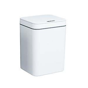Generic Automatic Trash Can,4.2Gallon Self-Sealing and Self-Changing Smart Trash Can, Rechargeable Touchless Motion Sensor Trash Bin with lid for Bathroom Kitchen Office Bedroom (White, 16L)
