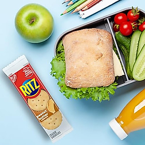 RITZ Peanut Butter Sandwich Crackers, 48 Snack Packs (6 Boxes, 8 Crackers Per Pack)