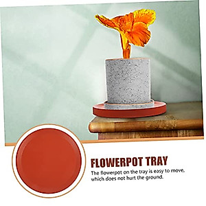 Abaodam Rolling Flower Pot Tray Serving Tray Round Carts with Wheels Heavy Duty Planters for Indoor Plants Flower Pot Saucer Plastic Pot Saucer Flower Pot Trolley Plants Caddy on Wheels Pp