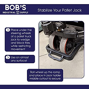 BISupply Pallet Jack Stopper Rubber Wheel Chocks Pallet Jack Stop Wheel Stoppers Pallet Jack Chock Pallet Stopper 1pk