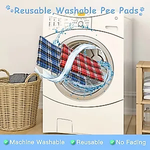 QUEARN Washable Pee Pads for Small Animal,Waterproof Reusable Puppy Potty Training Pads, Anti Slip Whelping Pads Super Absorbent Cage Liners for Ferrets, Hamsters, Rabbits & All Small Animals (S)