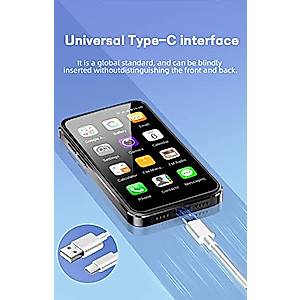 i14 Mini Smartphone 3.0 Inches Display Screen Android 8.1 Quad Core Dual SIM 2GB RAM 32GB ROM 1100mAh 5.0MP with Google Play Store Whatsapp Backup Cellphone (Black)