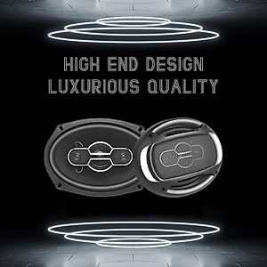 TUMAN Pro 6×9 Car Speakers, 500 Watt Max 4-Way Coaxial Car Audio Speakers, Professional Car Door Speakers, Sound Stereo and no Distortion, Mylar Tweeter Truck Speakers (1 Pair)