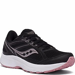Saucony Women's Cohesion 14 Running Shoe, Black/Pink, 8.5