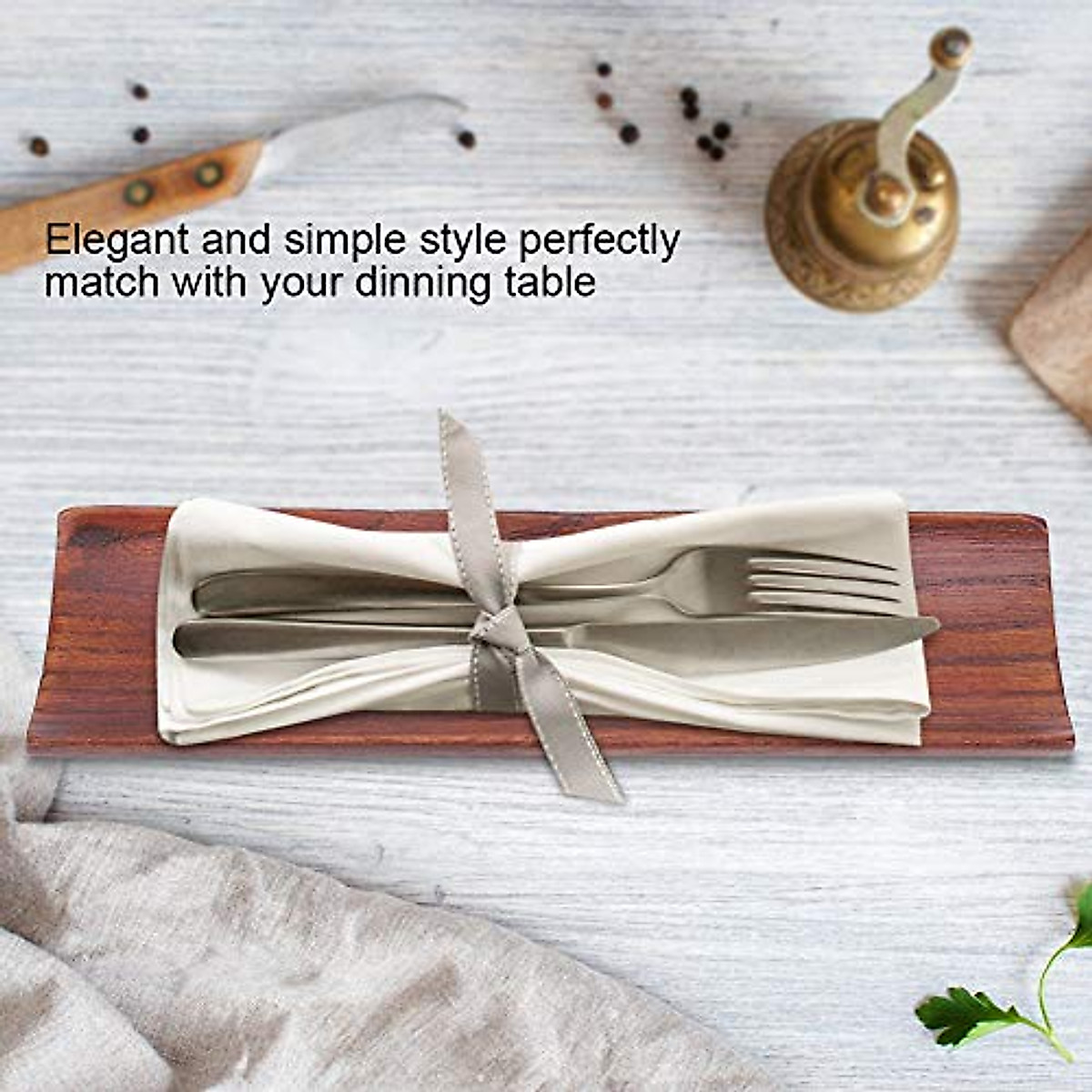 Natural Wooden Square Tray Plate, Japanese Style Rectangle Serving Holder Vintage Decorative Dish Serving Platter for Kitchen, Restaurant
