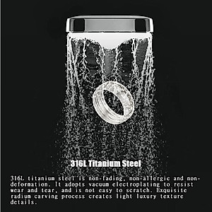 Chengukeji Titanium Steel Band Ring, Supernatural Dean's Amulet Ring for Men & Women, Hypoallergenic, Size 6, Silver