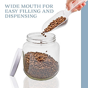 Cornucopia Brands Clear Half Gallon Wide-mouth Glass Jars (Metal Lids, 2-Pack), 64-Ounce / 2-Quart Capacity w/Metal Lids, BPA-Free