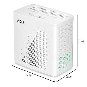 YIOU Air Purifier, Large Room Up to 547 Ft², H13 True HEPA Filter for Wildfires, Pets Hair, Dander, Smoke, Pollen, Quiet 20dB Air Cleaner for Bedroom Home Office Living Room Kitchen, R1(White)