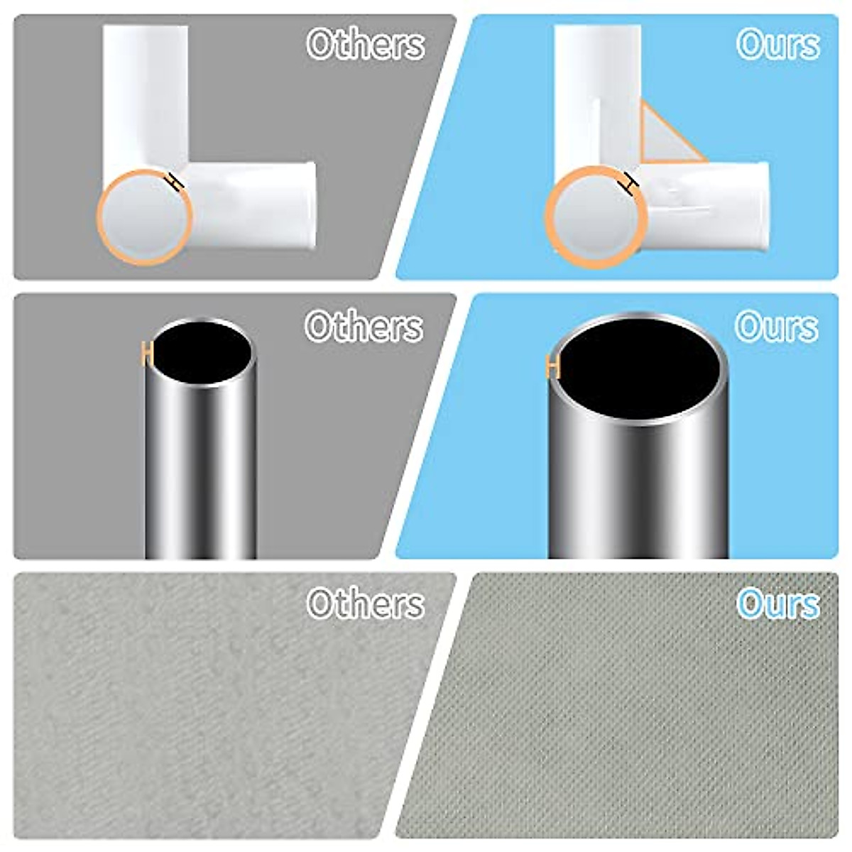 TIE-DailyNec Closet Portable Wardrobe Clothes Storage Organizer with Hanging Rails, Non-Woven Fabric Wardrobe Freestanding Storage Shelves, Durable & Easy Assembly Closet (Silver Gray)