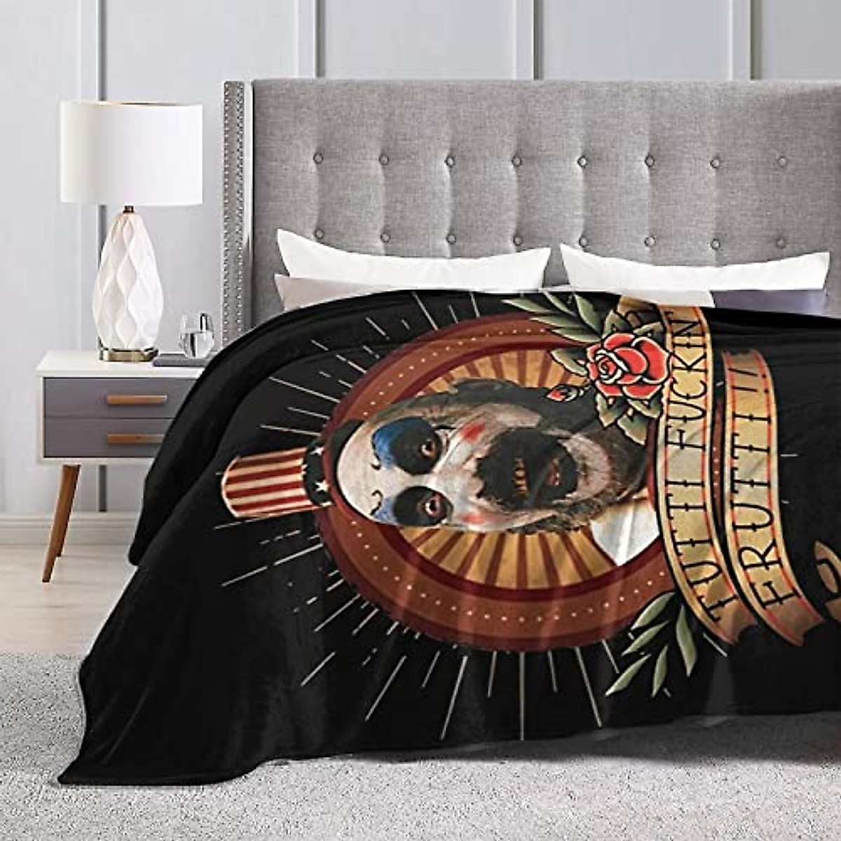 Captain and Spaulding Blankets Throw Blanket,Custom Flannel Fleece Blankets and Throws for All Seasons, Ultra Cozy Blanket Air Conditioning Blanket 60"X50"