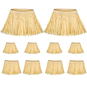 Jetec 10 Pieces Scarecrow Straw Kit Paper Scarecrow Costume Accessories Neck Arm and Ankle Ties for Party Accessory Halloween Decoration