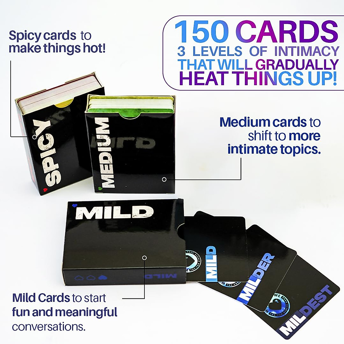 Spice IT UP by Why Don’t We. Spicy Couples Games for Adults with 150 Cards with Conversations, Spicy Dares & More - Best Date Night Games for Couples - Romantic Adult Couple Games