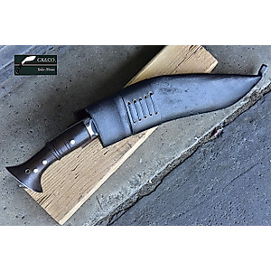 GK&CO. Kukri House Authentic Knife-12 Blade World War II 'The Survival Alive' Kukri/Khukuri Full Tang with Black Leather Sheath-Handmade in Nepal -Warehoused & Ship from USA…