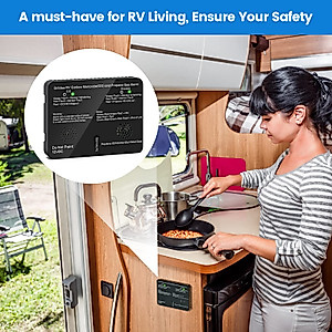 RV Carbon Monoxide & Propane Gas Alarm, Briidea Dual LP/CO Alarm with Separate LED Indicator Light, 100dB Loud Alarm, Provide You with Early Warning to Ensure Safety, 12 VDC