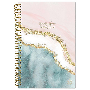 bloom daily planners 2023-2024 Pocket Planner - 4” x 6” - (July 2023 - July 2024) - MINI Weekly/Monthly Agenda Organizer & Calendar Book - Daydream Believer, Pink & Blue