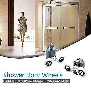 Double Pop Up Wheels Sliding Shower Door Rollers Runners Pulleys Screw Cover Cap Cabin Room (Color : DW-114-8PCS Size : 25mm) (Dw 114)