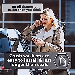 15pcs Oil Drain Plug Gasket Crush Washer Seal - 18mm Replacement for Porsche/Volvo PN 90012310630/977751 Most Popular Models 1993-2020 by AUTOMAJOR