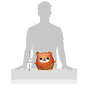 Star Wars Cuutopia 10-inch Ewok Plush, Soft Rounded Pillow Doll, Collectible Gift for Kids & Fans Ages 3 Years Old & Up