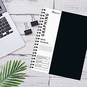 Rinrda Graph Paper Notebook Spiral Notebook 8.5" x 11"-4 Pack Grid Paper Notebook Graph notebook Engineering notebook 120 Pages 100 GSM Thick Graphing Paper Notebook Hardcover Journal for School,