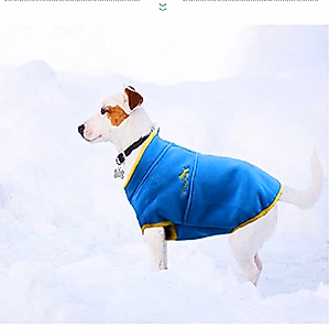 HGMOMO Dog Fleece Vest Warm Winter Upgraded Pet Clothes for Puppy Windproof Sweater Pullover Coat with D-Ring Leash Chihuahua Jackets Pug Costumes for Small Medium Cats Dogs (Small, Royal Blue)