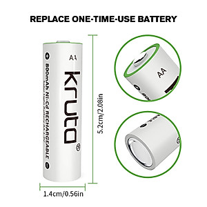 Kruta AA Rechargeable Batteries 800mAh NiCD Rechargeable Solar AA Battery for Solar Lights Solar Lamp(Pack of 12)