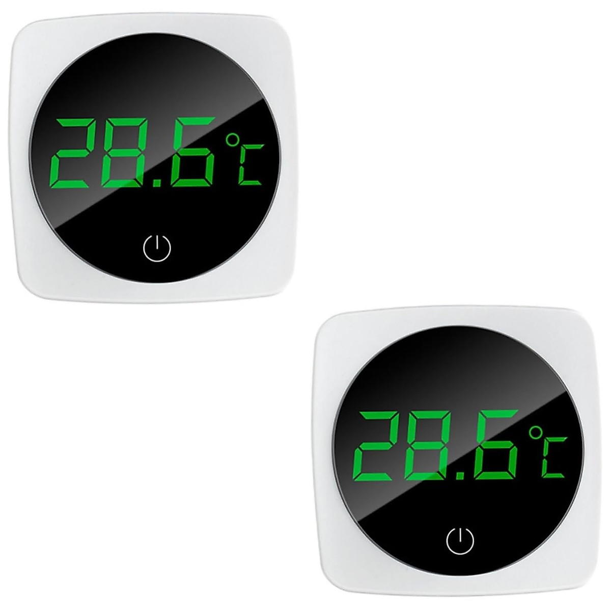 FRCOLOR 2 Pcs Thermometer for Aquarium Water Digital Water Stick on Mini Fish Small Fish Tank Heater Temperature Measure Tool Mini Heater Digital Measure Sticker White Electronic Plastic